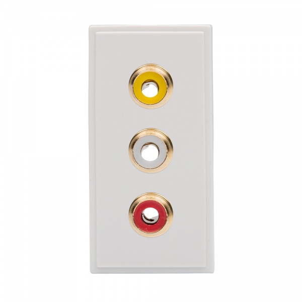 RT Triple RCA (25mm x 50mm) White - RetroTouch Designer Light Switches ...