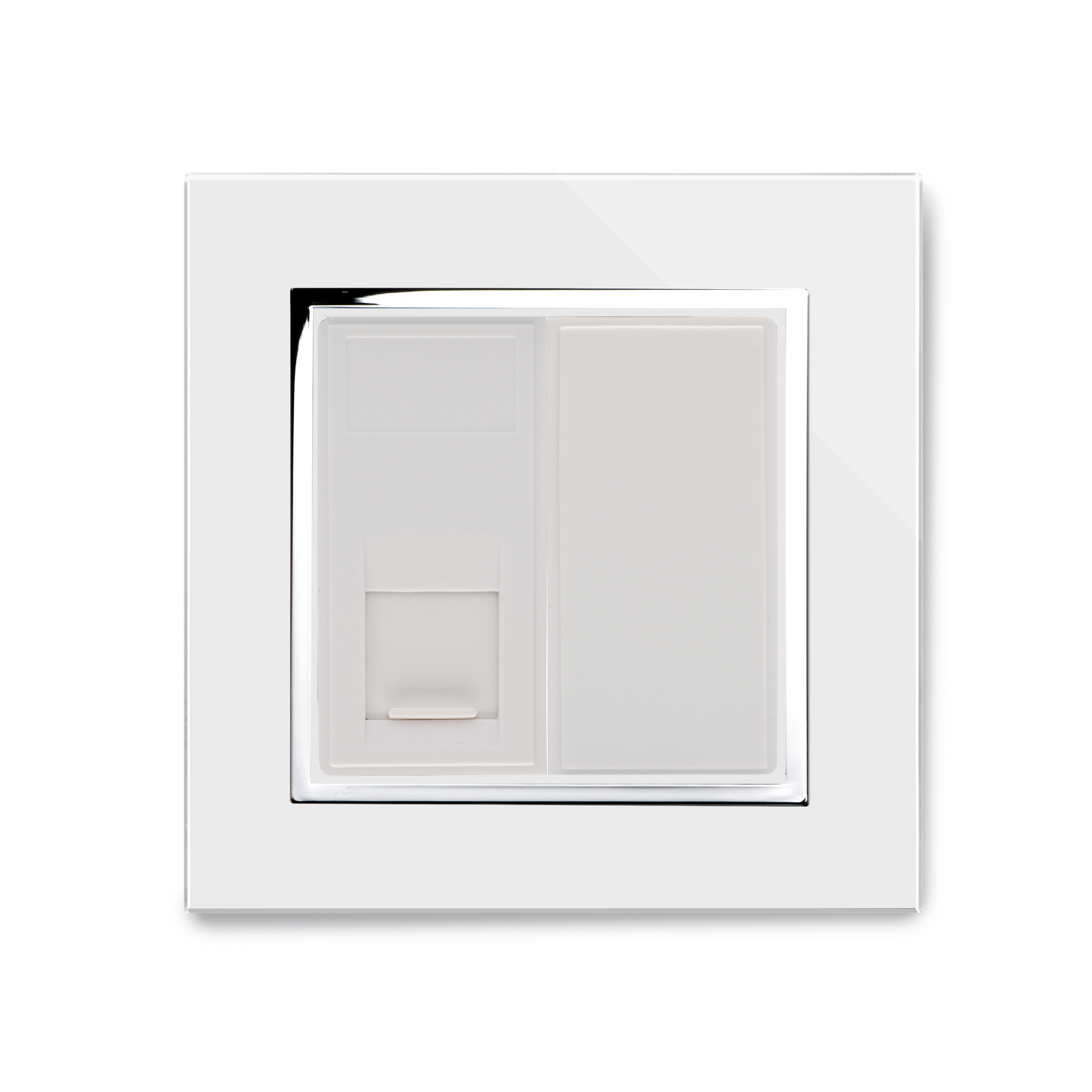 Crystal CT Single CAT5e Socket White RetroTouch Light Switches & Plug ...