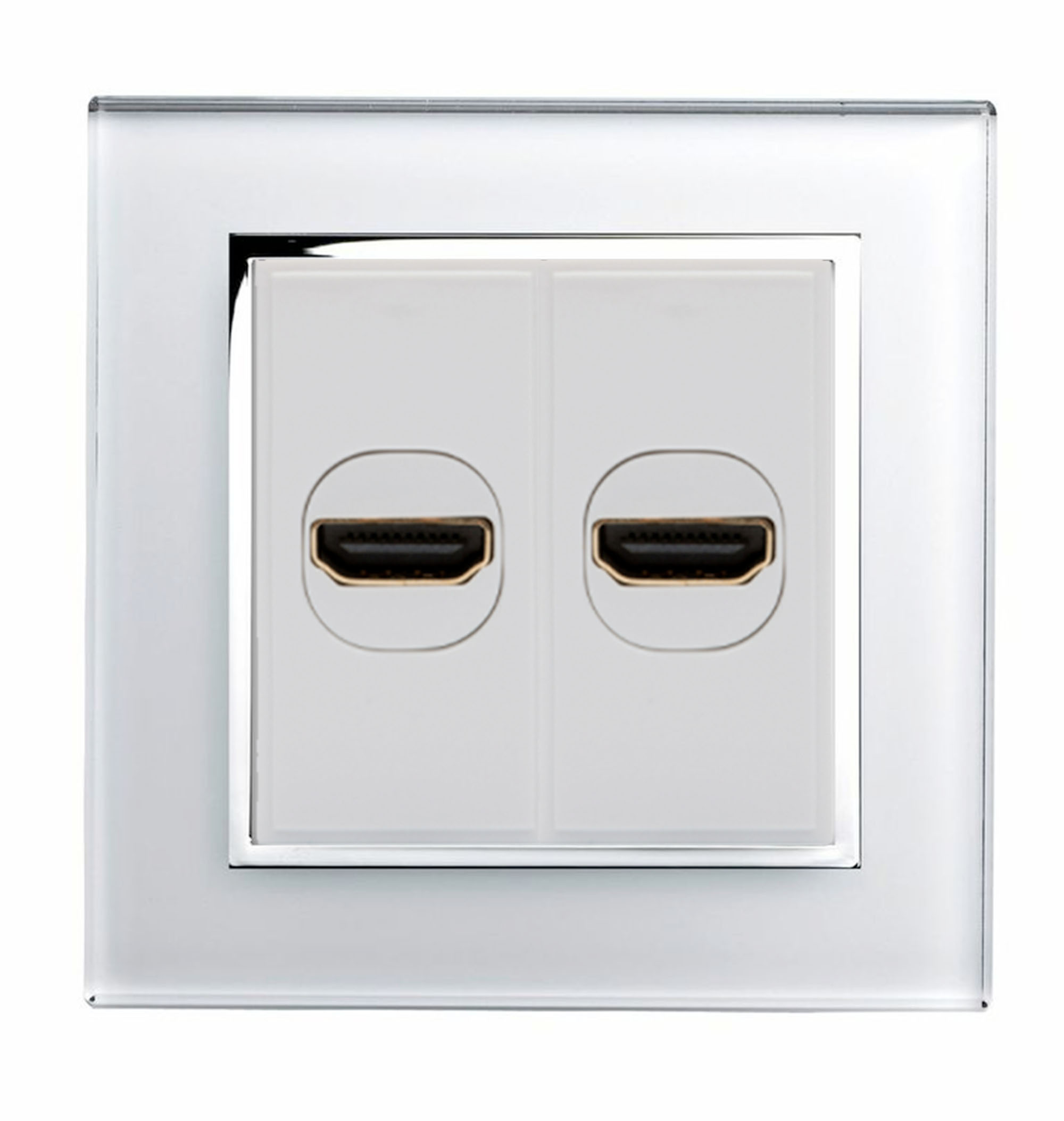 Crystal CT Dual HDMI Socket White - RetroTouch Designer Light Switches ...
