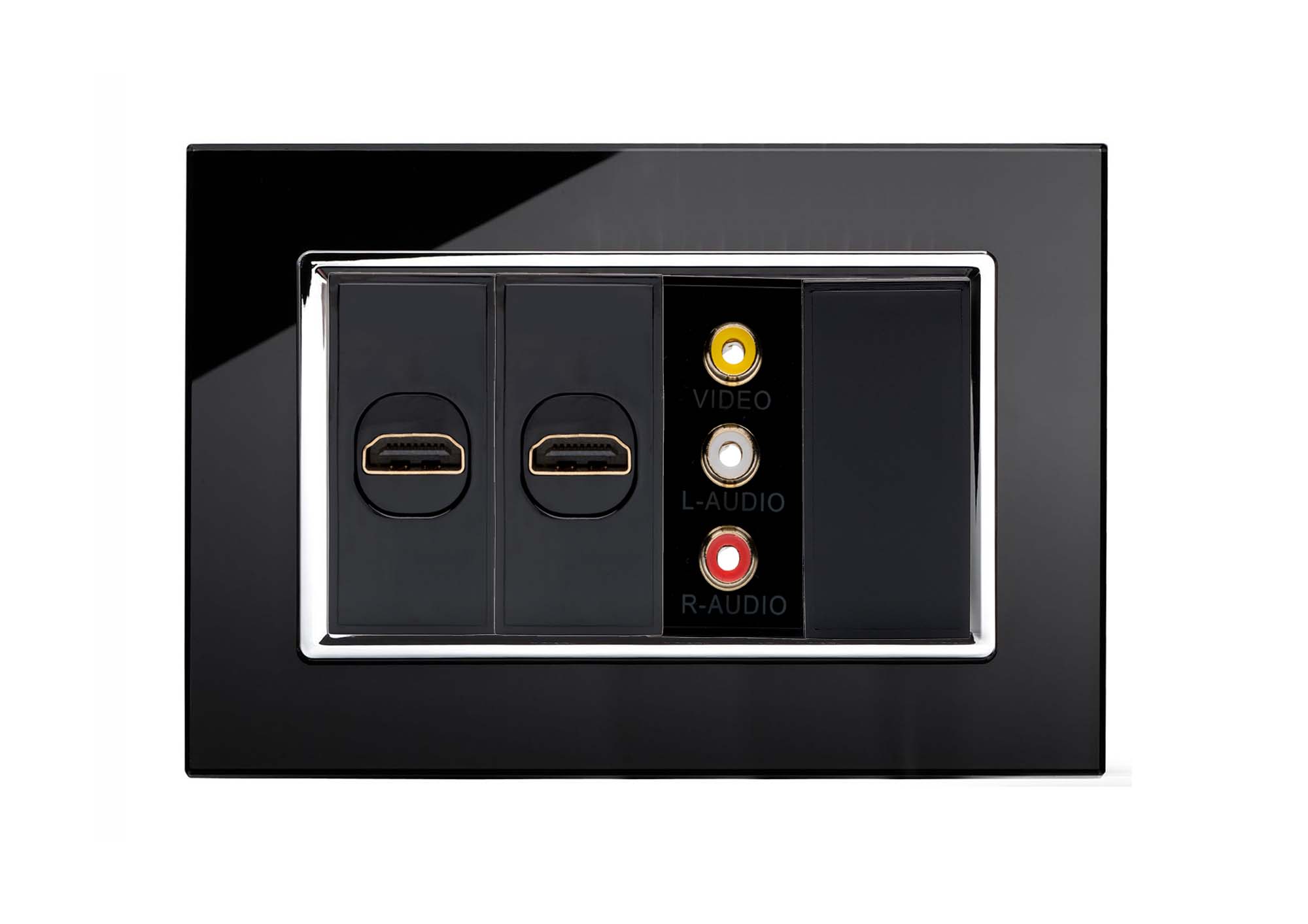 Crystal CT Dual HDMI / Video / Phono Socket Black RetroTouch Light ...