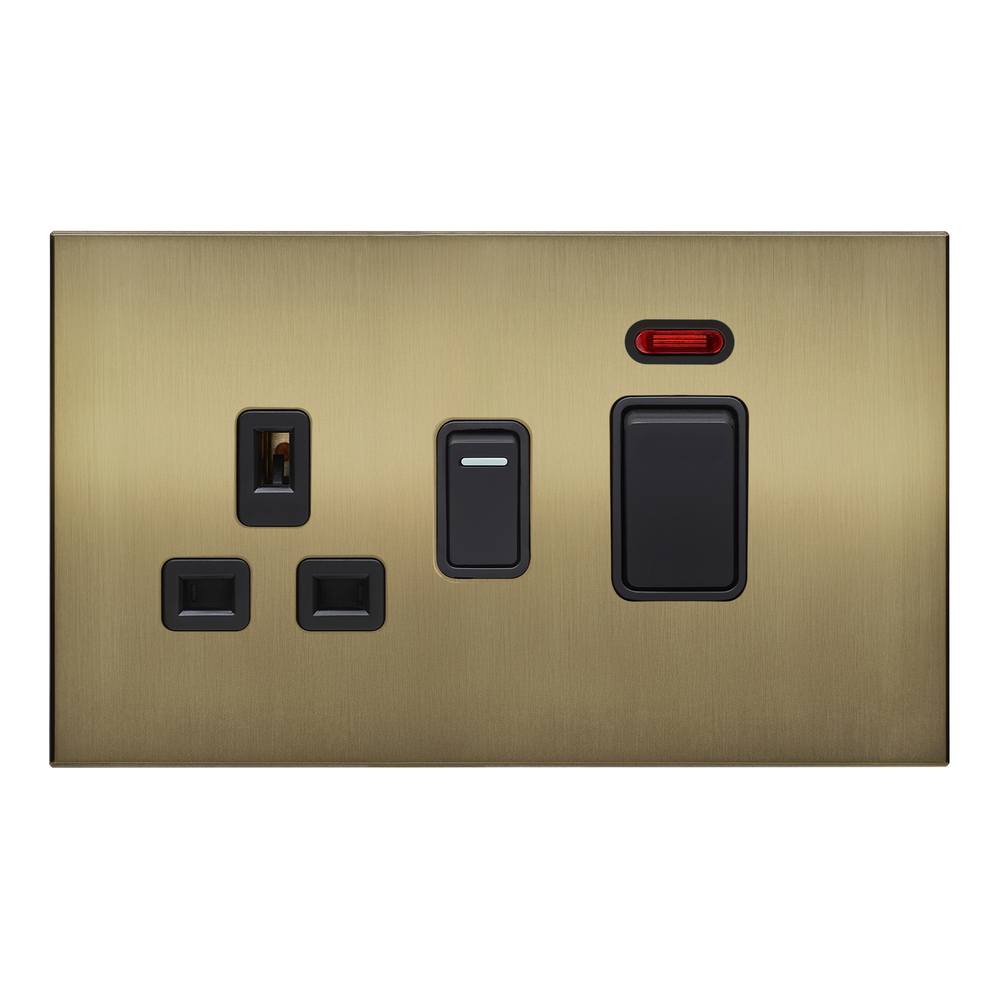 Double Cooker Switches RetroTouch Light Switches & Plug Sockets