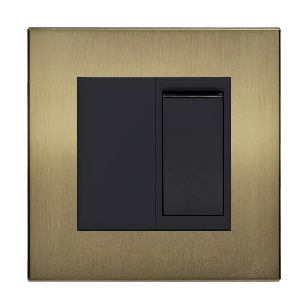 Aura 20A DP Switch Plate - Brushed Brass RetroTouch Light Switches ...