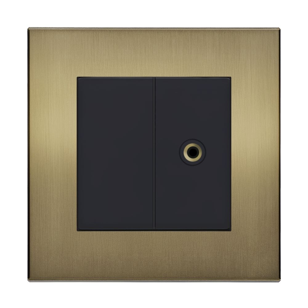 Aura 3.5mm Stereo Jack Outlet - Brushed Brass RetroTouch Light Switches ...