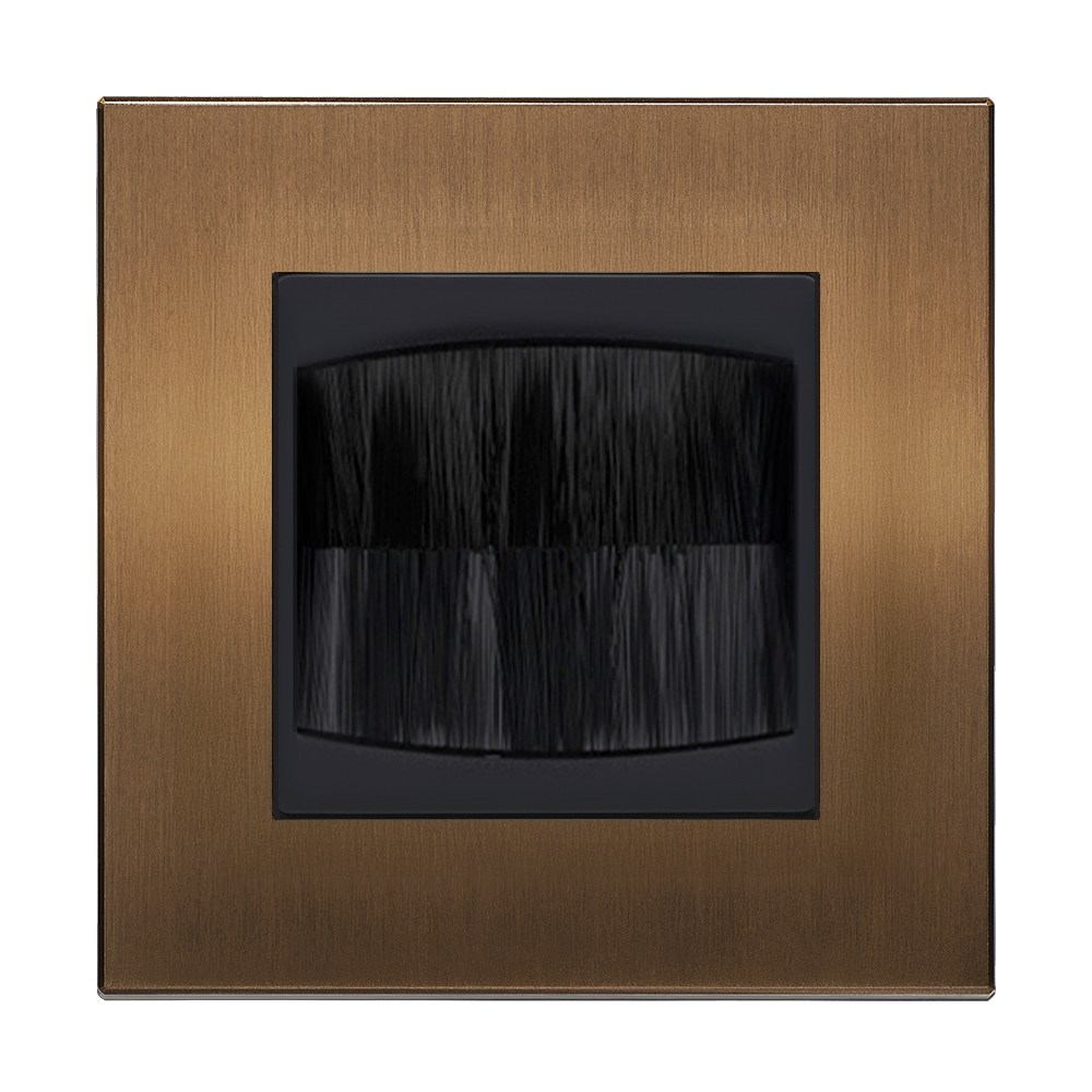 Aura Brush Plate Single - Brushed Bronze RetroTouch Light Switches ...