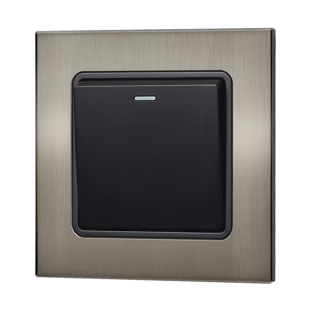 Aura Single Rocker Light Switch - Brushed Nickel RetroTouch Light ...