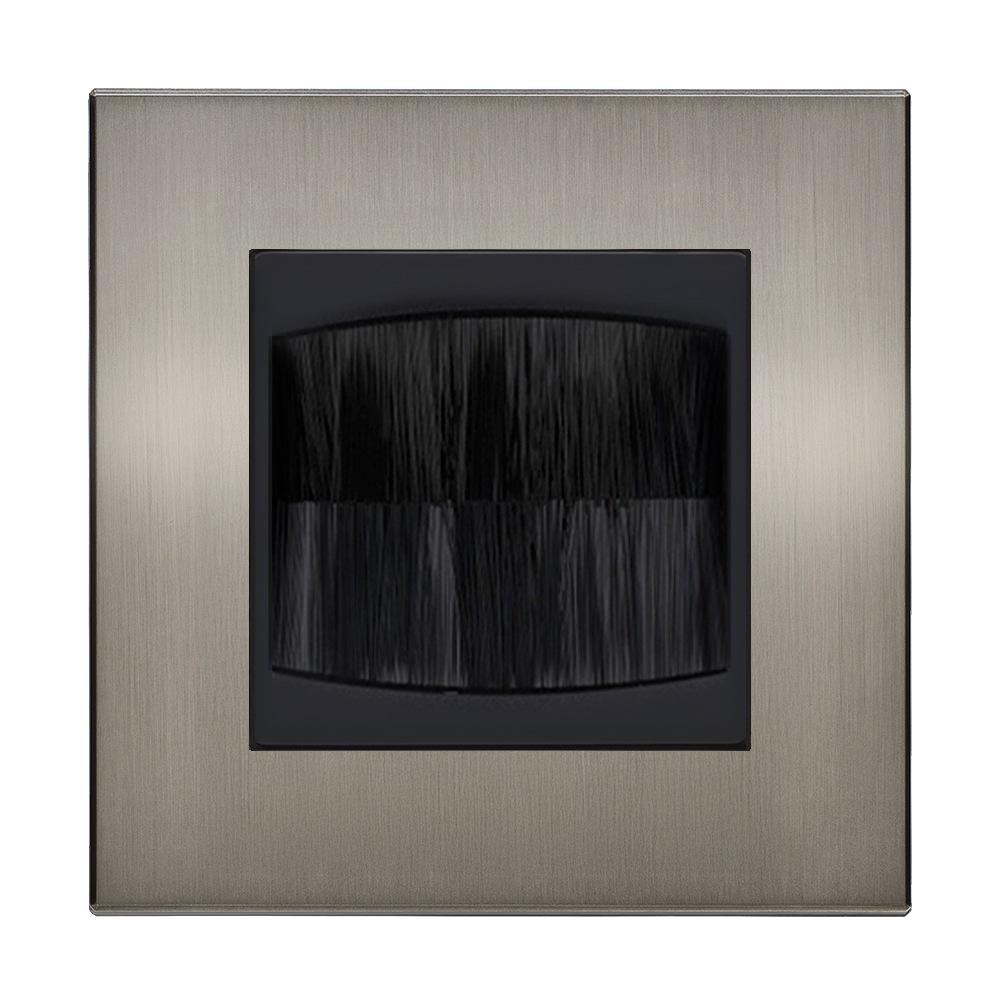 Aura Brush Plate Single - Brushed Nickel RetroTouch Light Switches ...