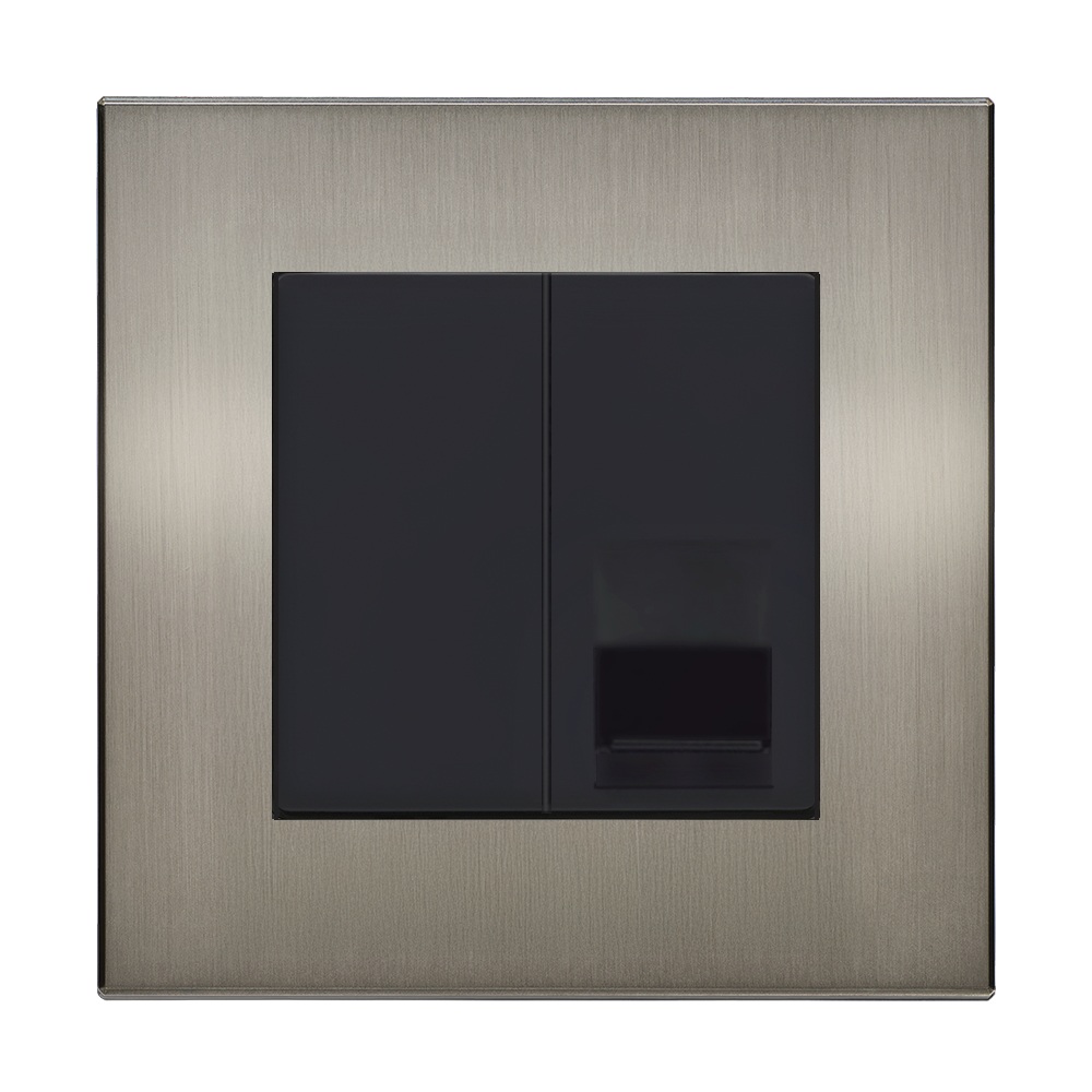 Aura BT Master Telephone Socket - Brushed Nickel RetroTouch Light ...
