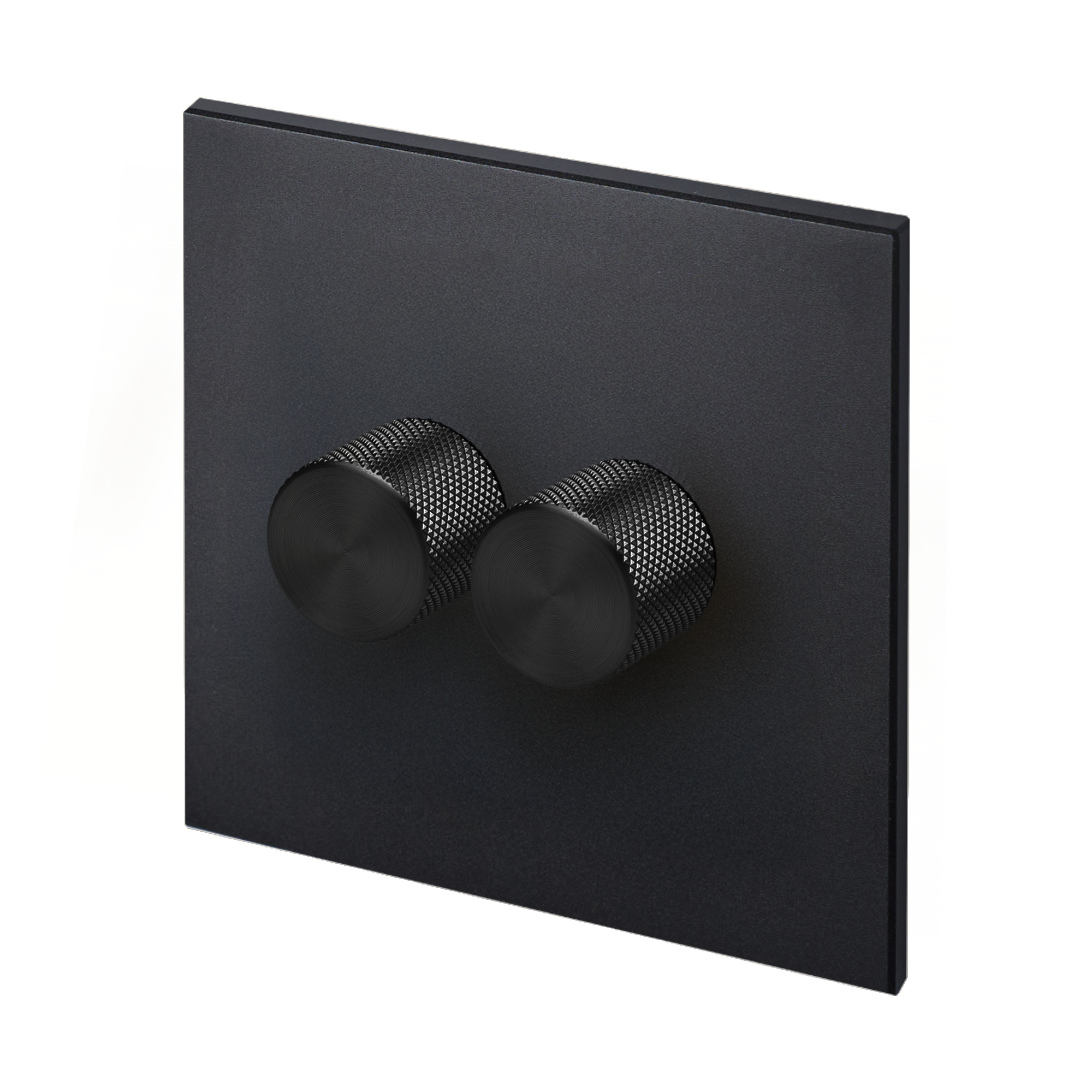 Aura Double Dimmer Switch - Matt Black RetroTouch Light Switches & Plug ...