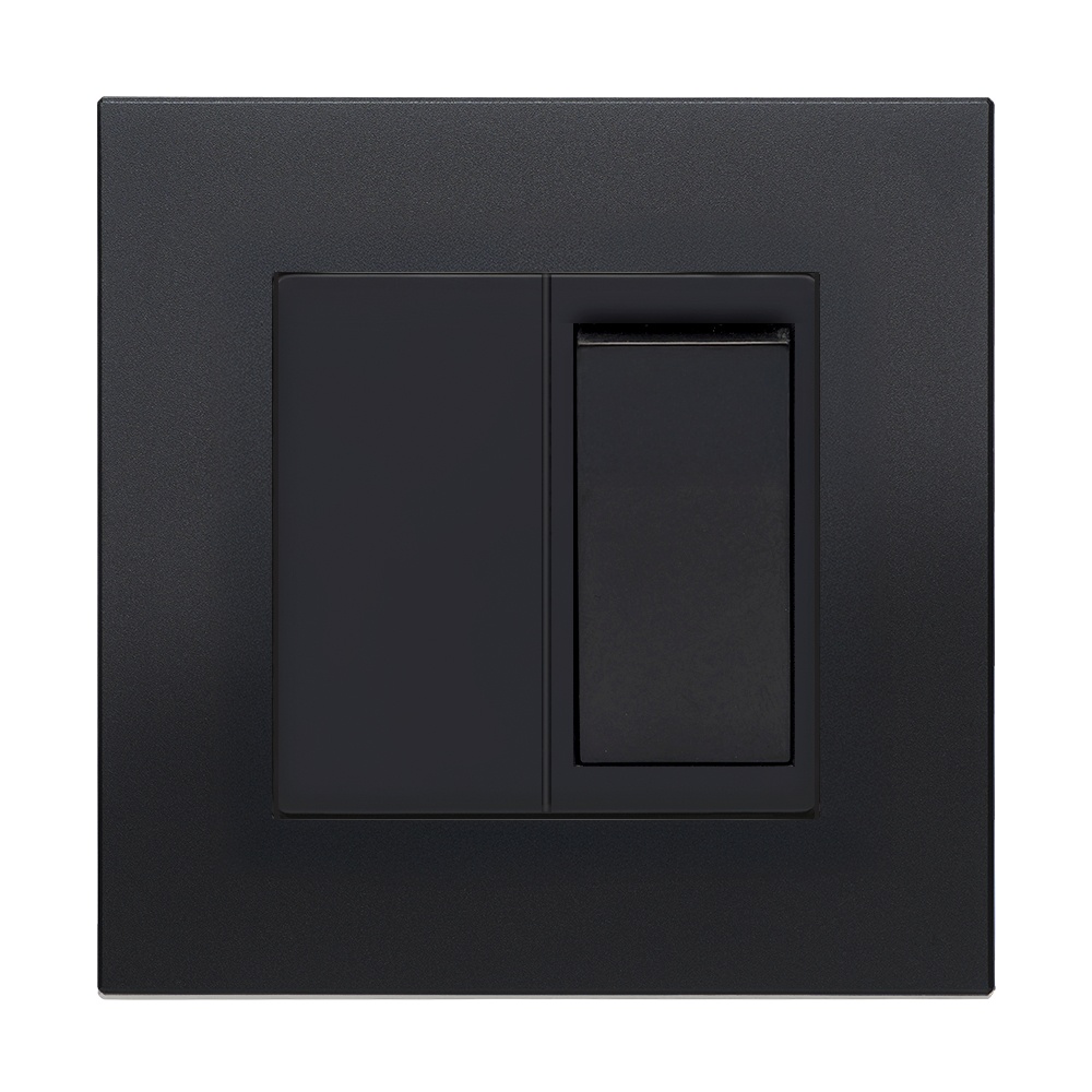 Aura 20A DP Switch Plate - Matt Black RetroTouch Light Switches & Plug ...