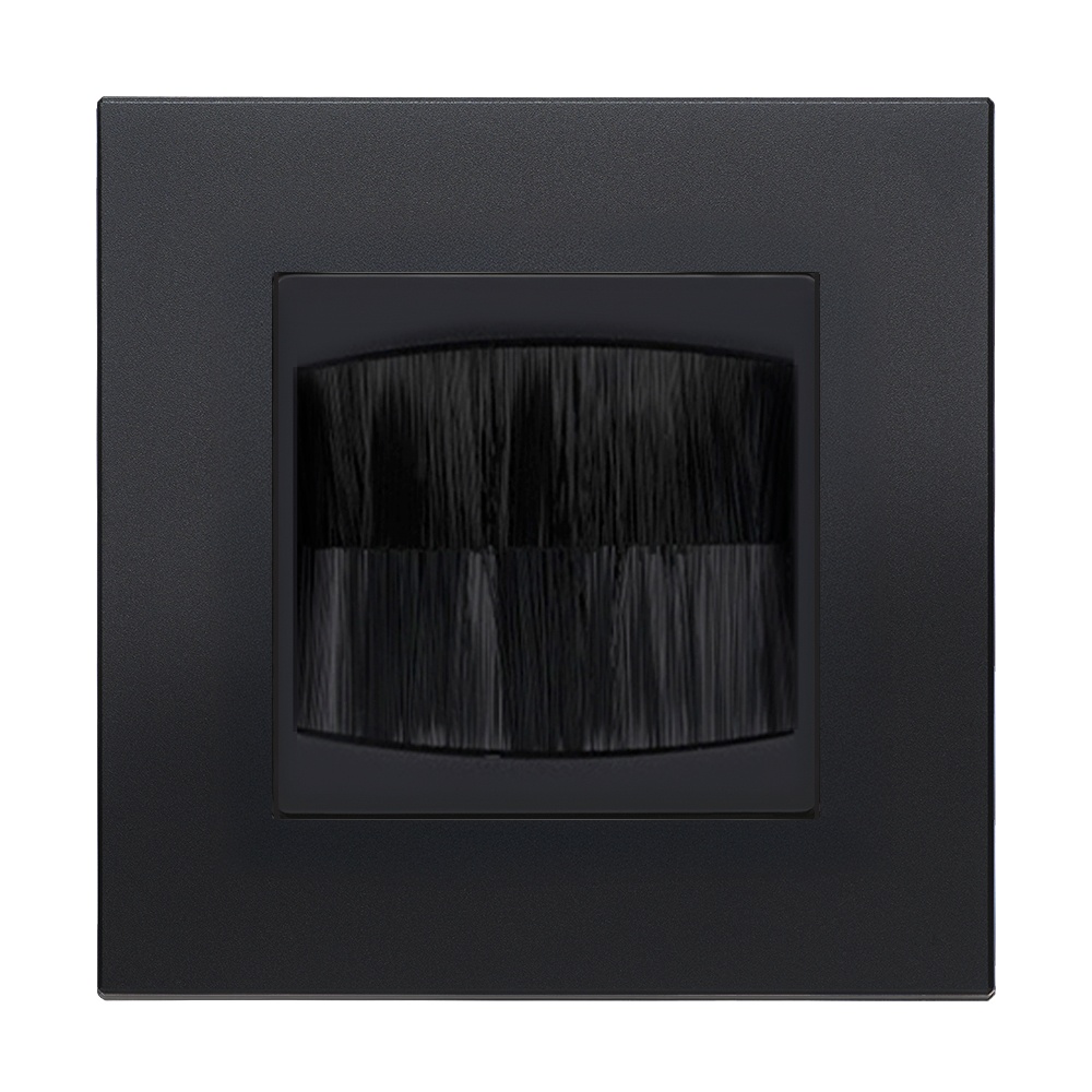 Aura Brush Plate Single - Matt Black RetroTouch Light Switches & Plug ...