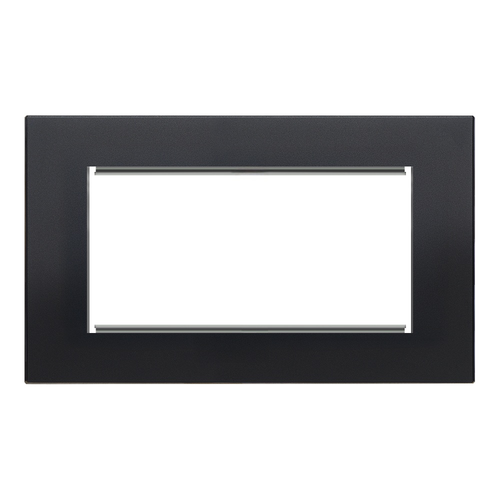 Aura Double Euro Module Plate - Matt Black RetroTouch Light Switches ...