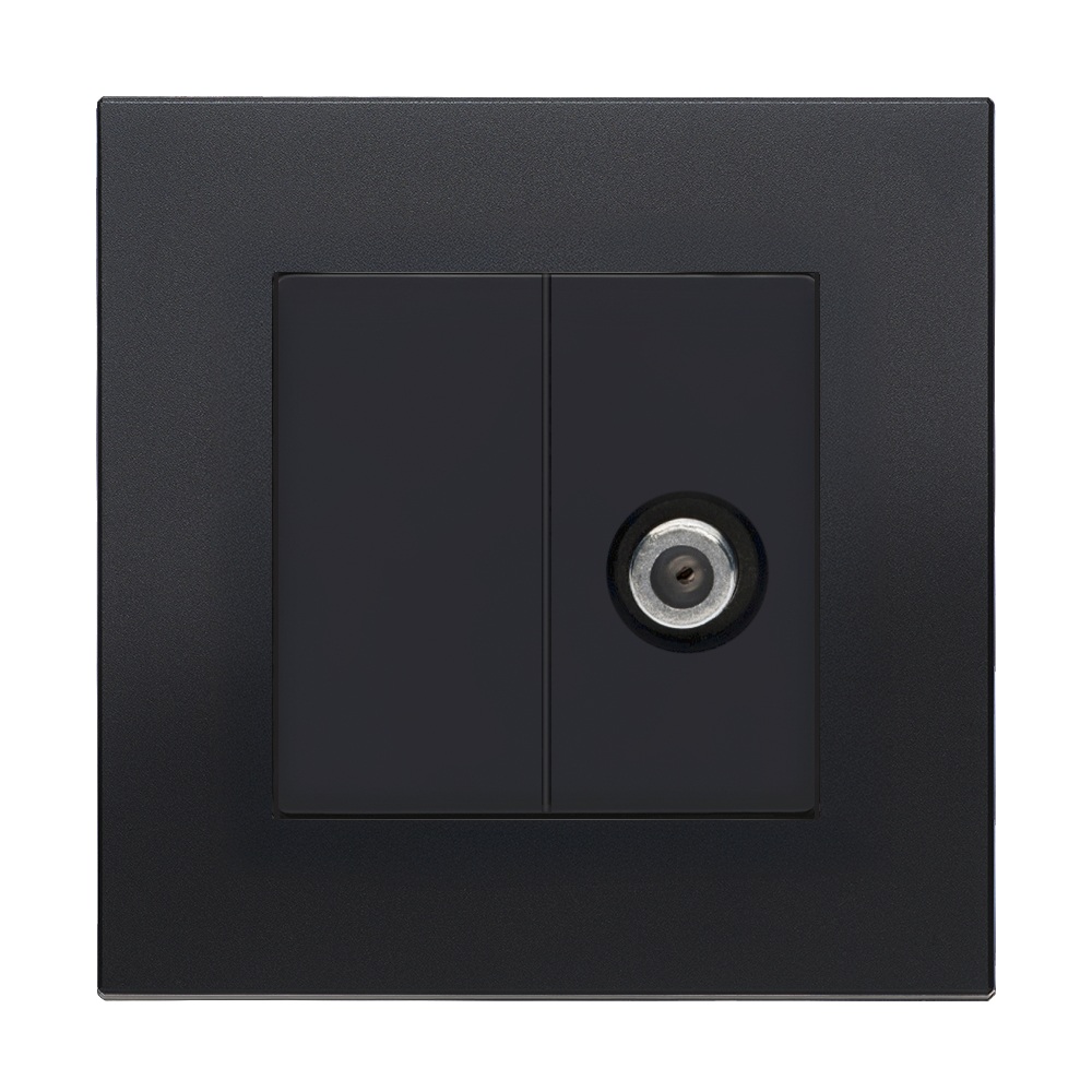 Aura SAT F-Connector Socket - Matt Black RetroTouch Light Switches ...