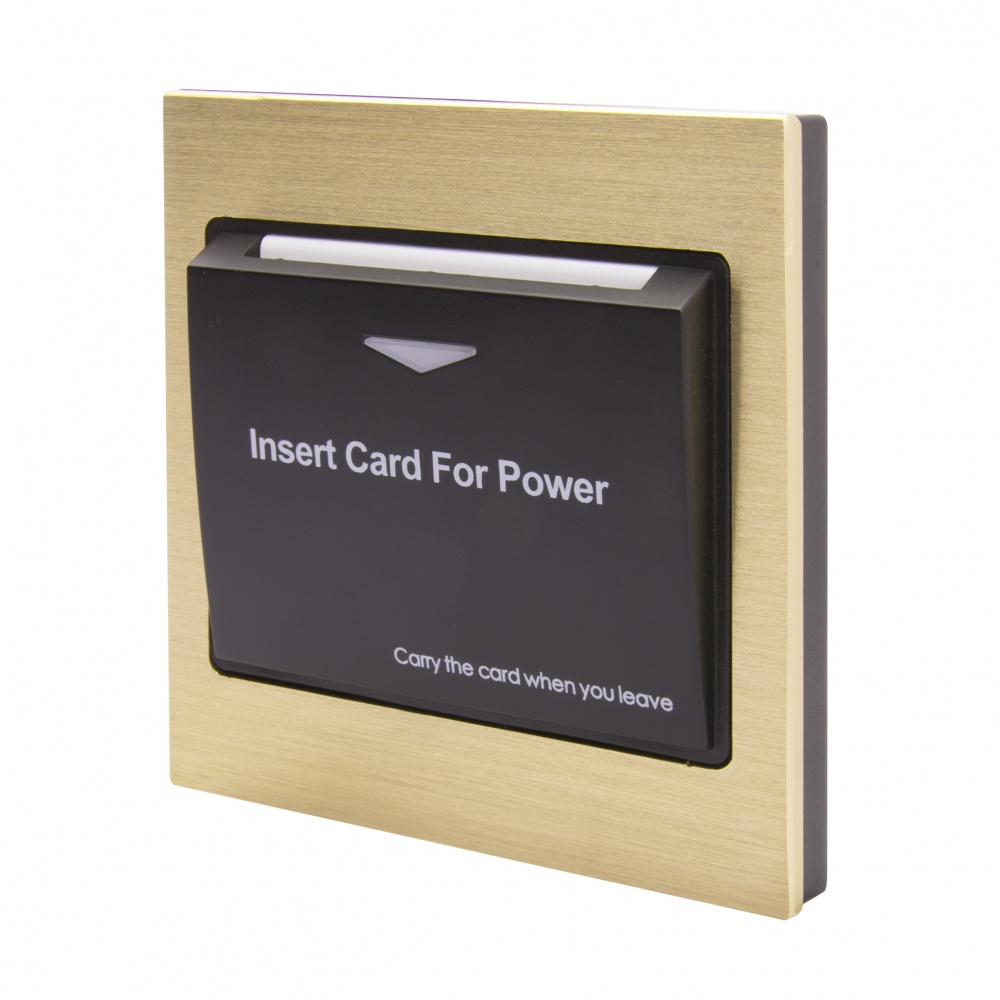 Energy Key Card Saver - Brass Metal RetroTouch Light Switches & Plug ...