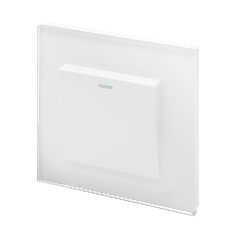 Crystal PG (Retractive/Pulse) Light Switch 1 Gang White RetroTouch ...