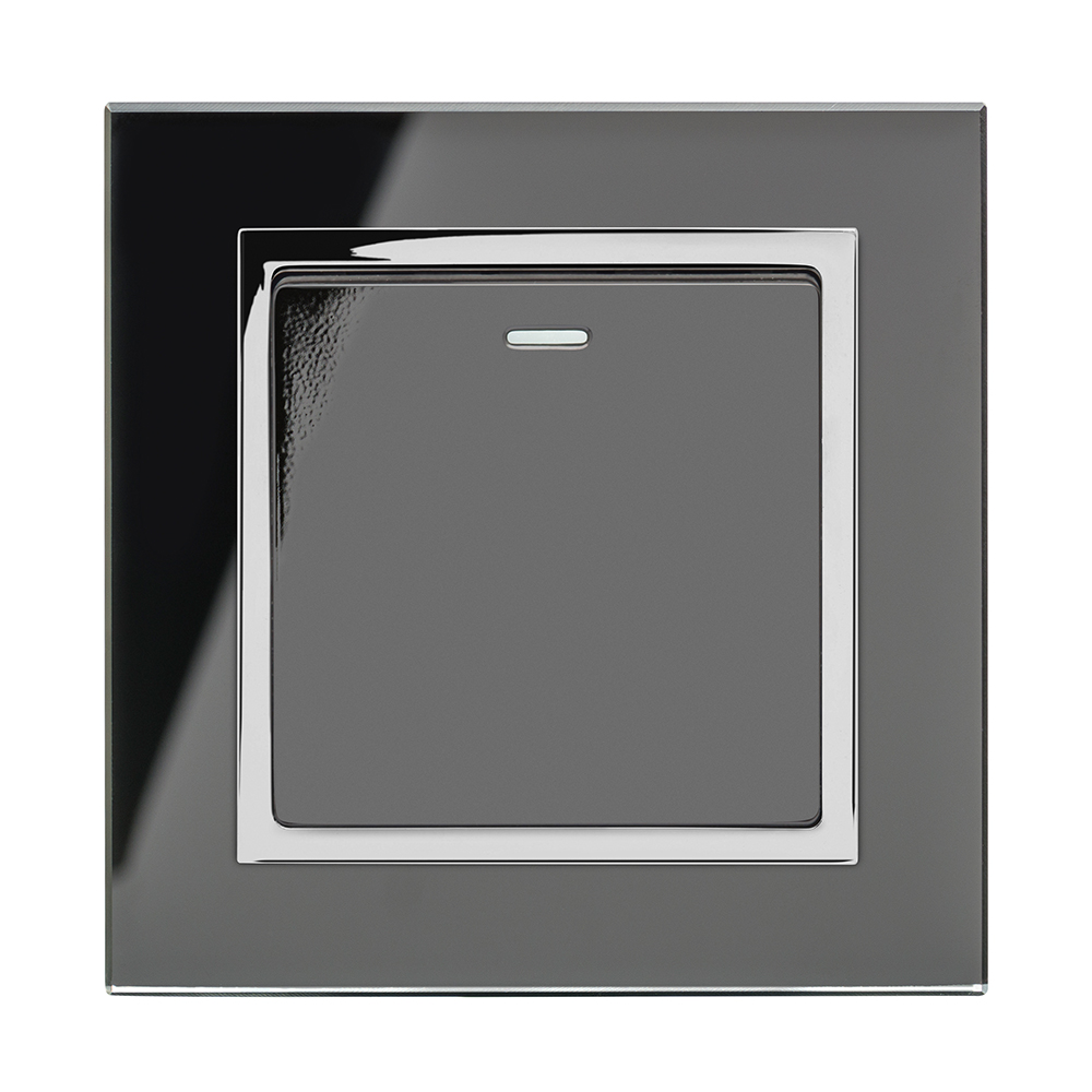Crystal CT (Retractive/Pulse) Light Switch 1 Gang Black RetroTouch ...