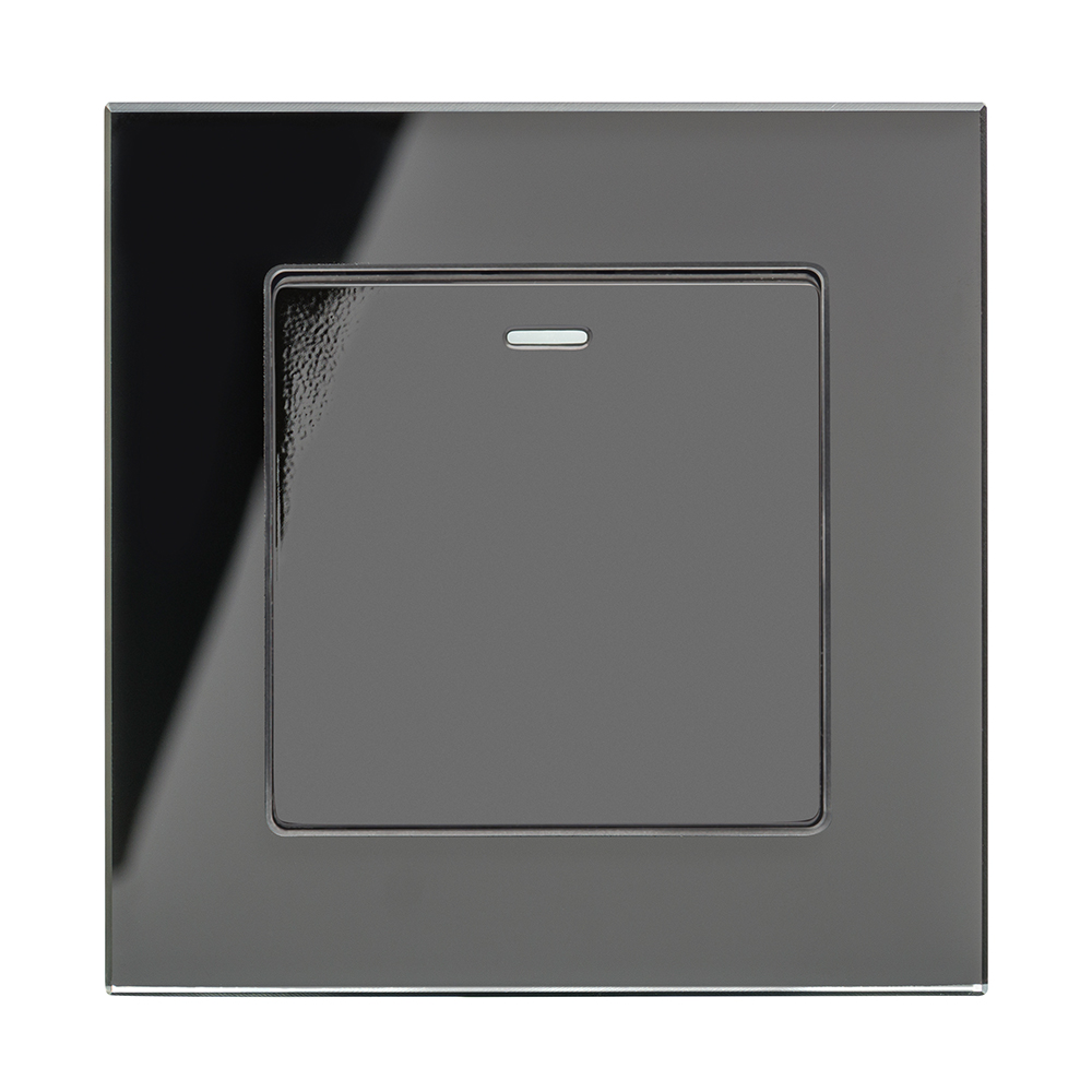 Crystal PG (Retractive/Pulse) Light Switch 1 Gang Black RetroTouch ...