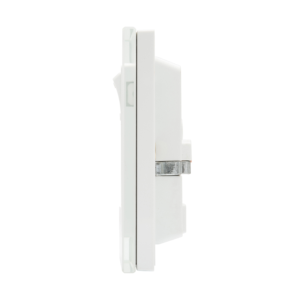 Crystal PG 13A DP Double Plug Socket with Switch White RetroTouch Light ...