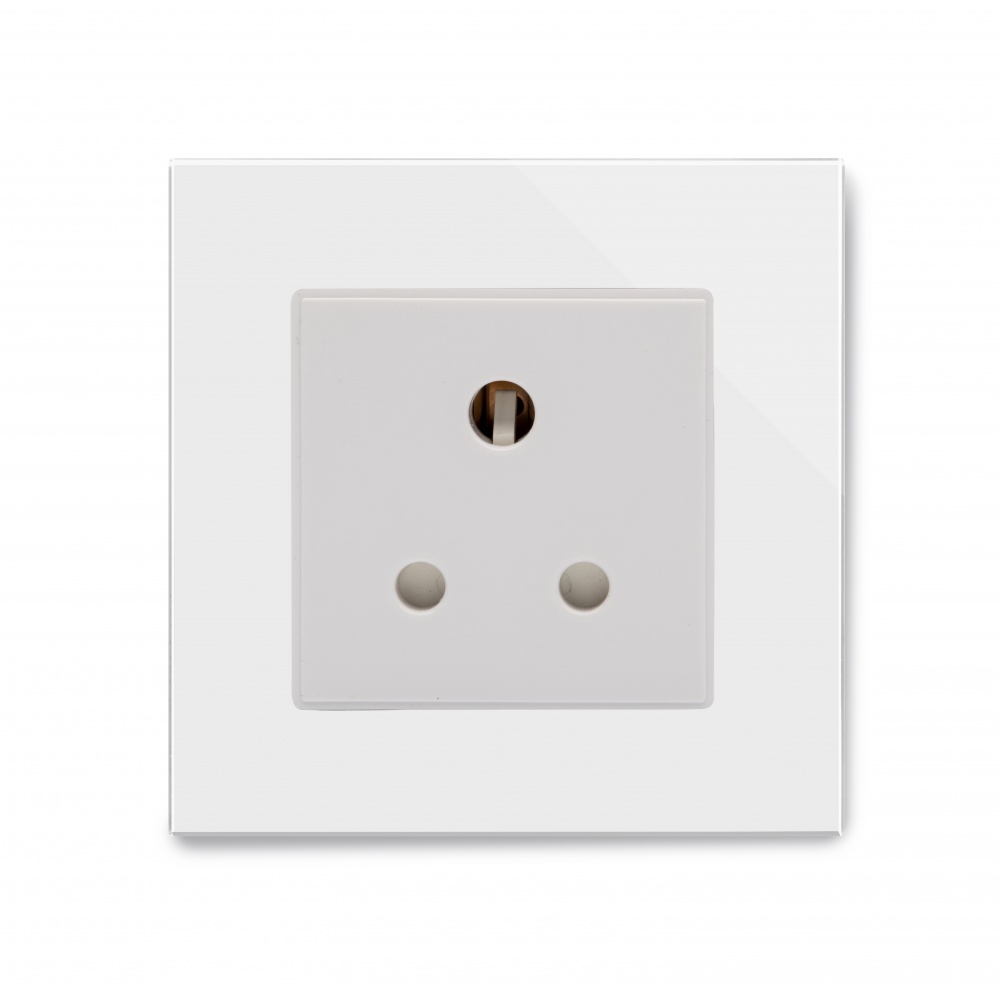 Crystal PG 15A Round Pin Socket White - RetroTouch Designer Light ...