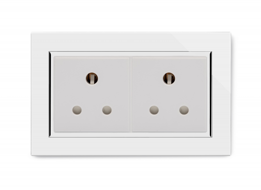Crystal CT Double 15A Round Pin Socket White - RetroTouch Designer ...