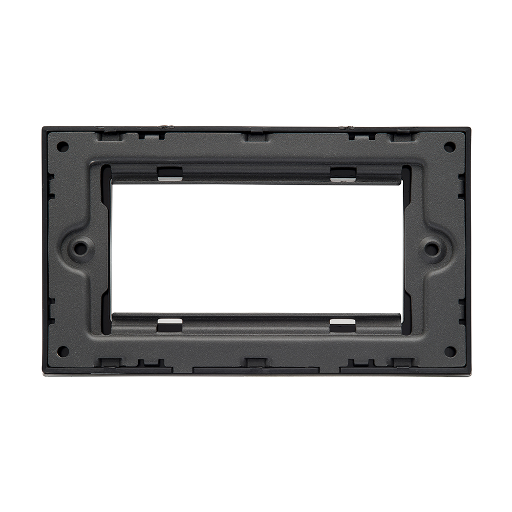 Crystal PG Euro Module Plate 4 Gang Black RetroTouch Light Switches ...