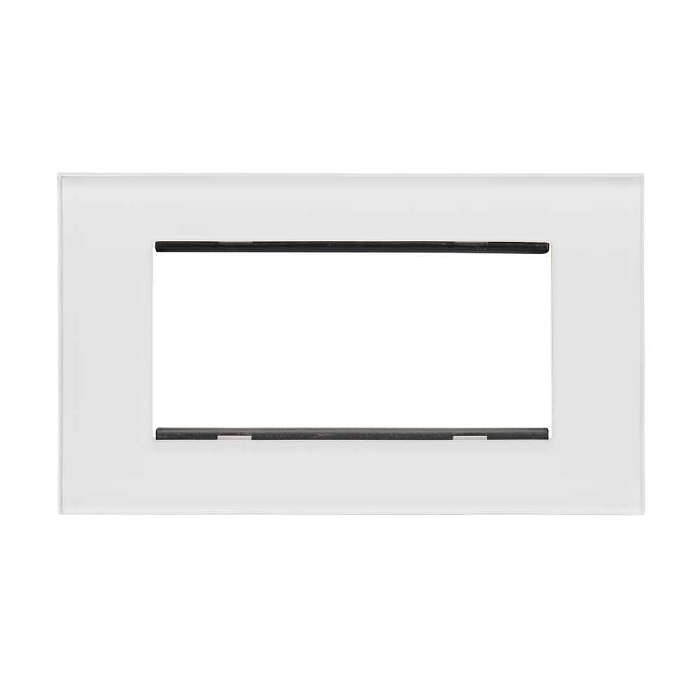 Crystal PG Euro Module Plate 4 Gang White RetroTouch Light Switches ...