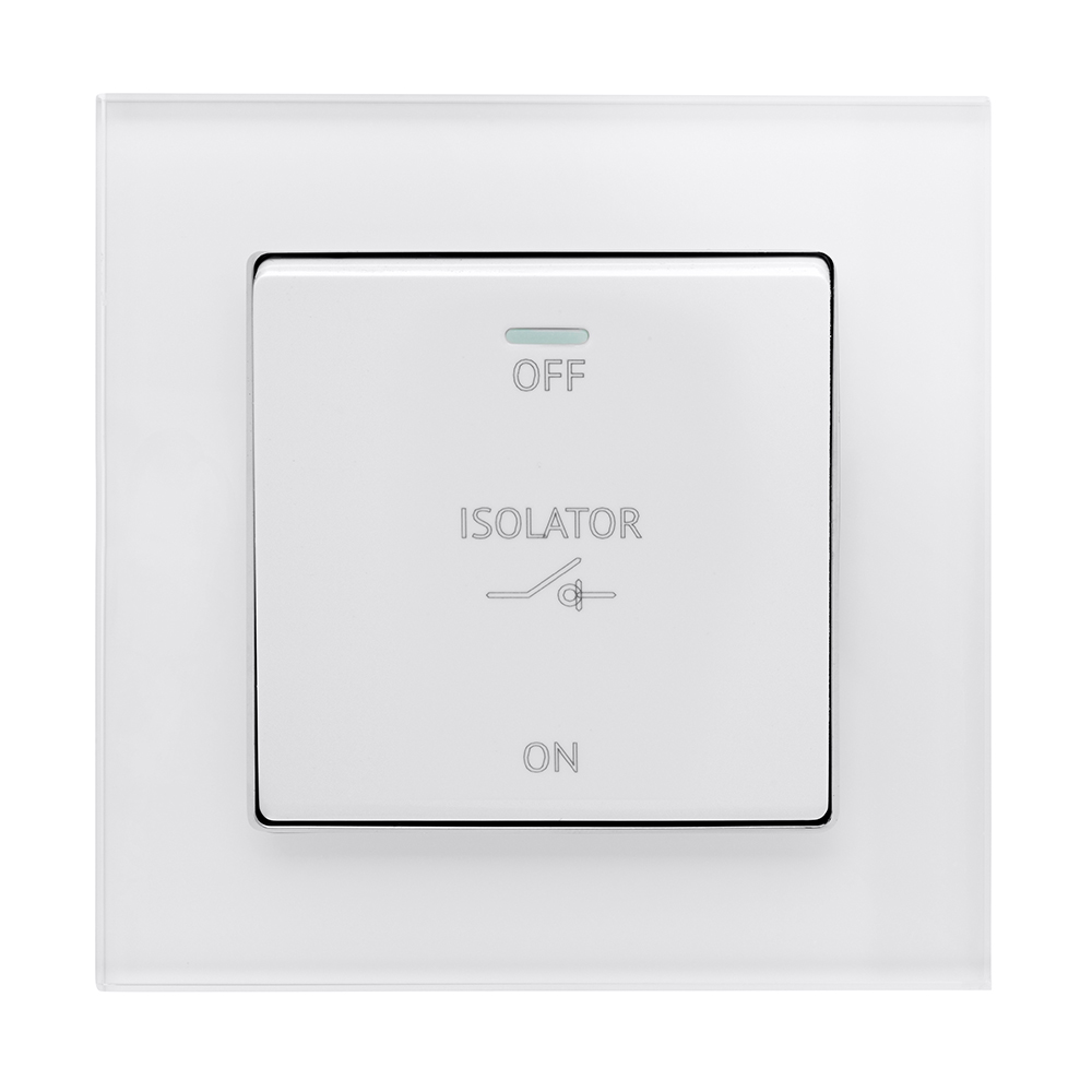 Crystal PG 10A 3-Pole Fan Isolator Switch White RetroTouch Light ...