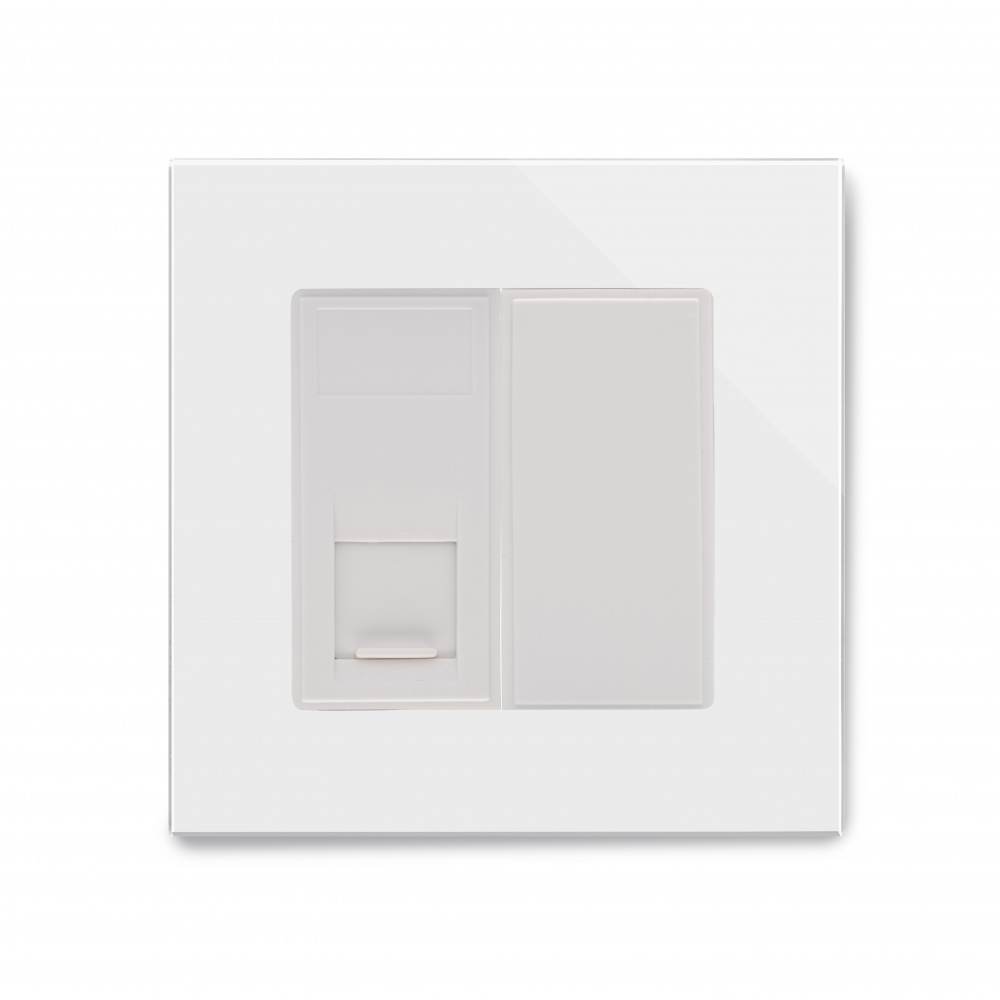 Crystal PG Single CAT6e Socket White RetroTouch Light Switches & Plug ...