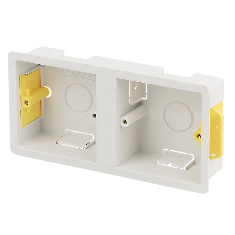 Dual Double Dry Lining back box 35mm depth RetroTouch Light Switches ...
