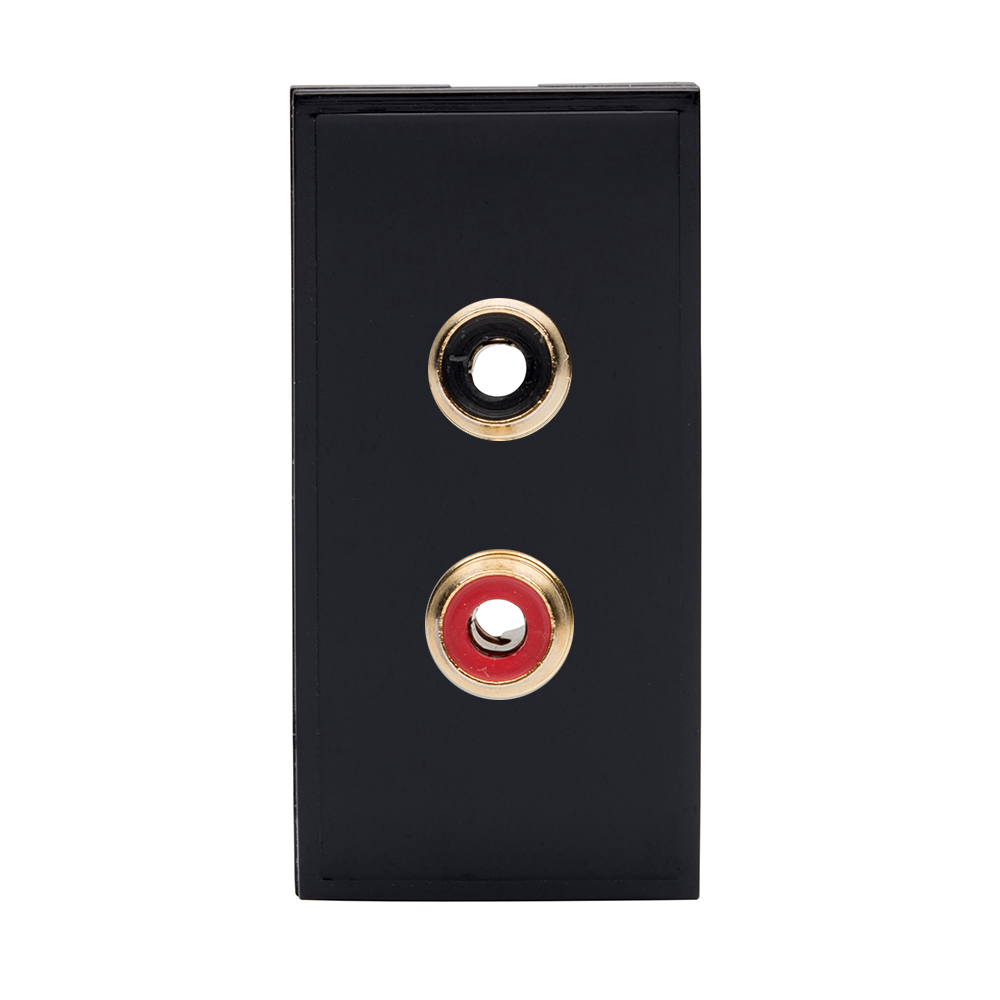 RT Twin Phono RCA (25mm x 50mm) Black - RetroTouch Designer Light ...