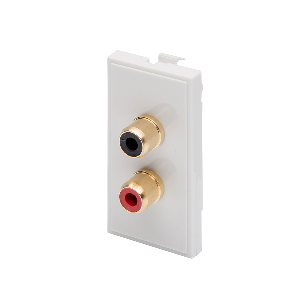 RT Twin Phono RCA (25mm x 50mm) White RetroTouch Light Switches & Plug ...
