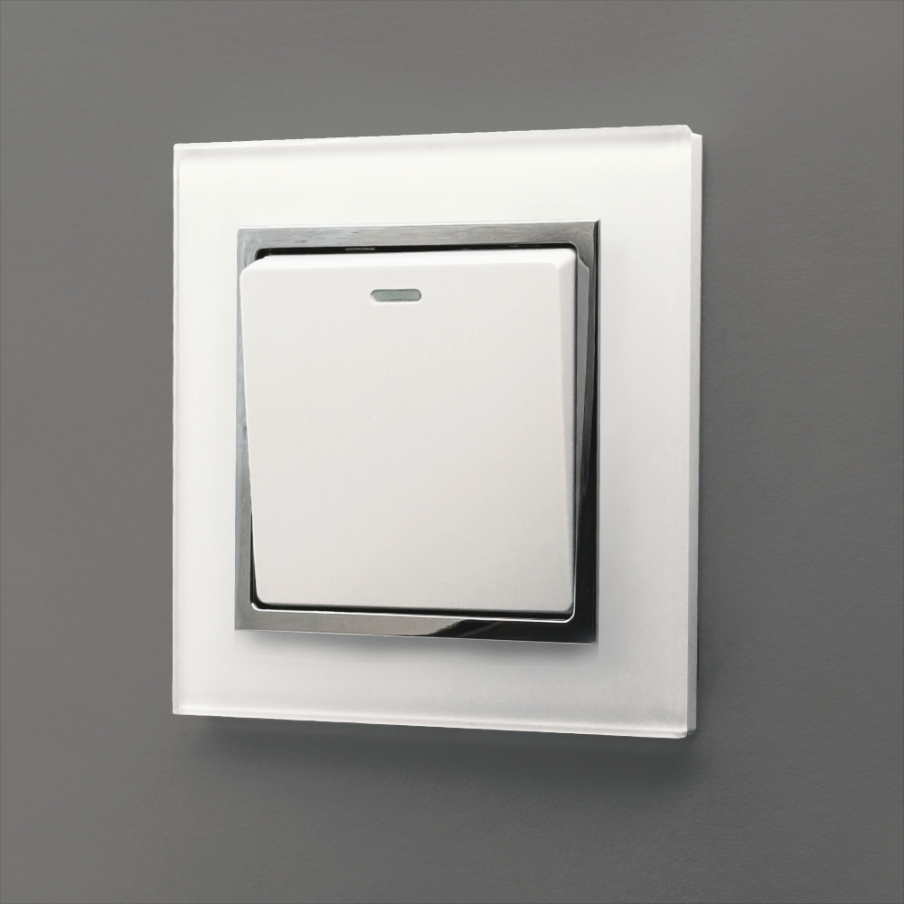 Crystal CT 1 Gang Rocker Light Switch White RetroTouch Light Switches ...