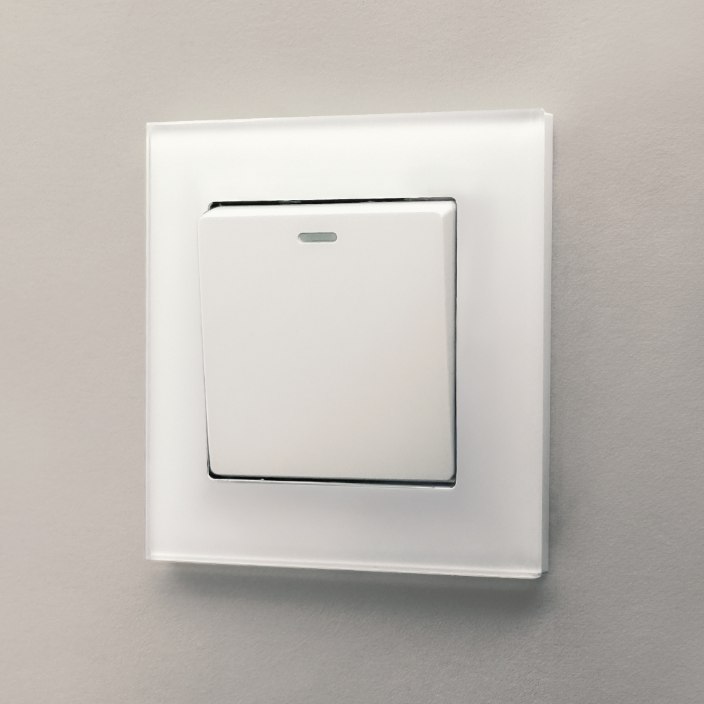 Crystal PG 1 Gang Rocker Light Switch White RetroTouch Light Switches ...