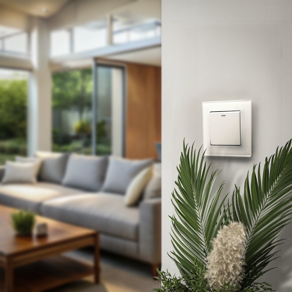 Crystal PG 1 Gang Rocker Light Switch White RetroTouch Light Switches ...