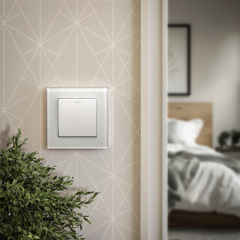 Crystal PG 1 Gang Rocker Light Switch White RetroTouch Light Switches ...