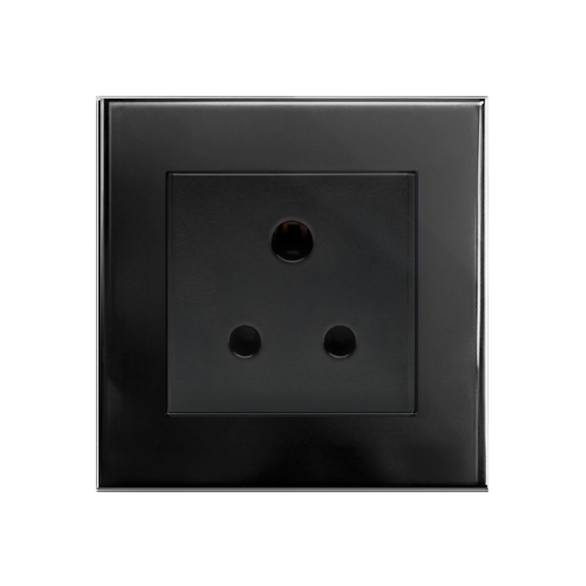 Crystal PG 15A Round Pin Socket Black RetroTouch Light Switches & Plug ...