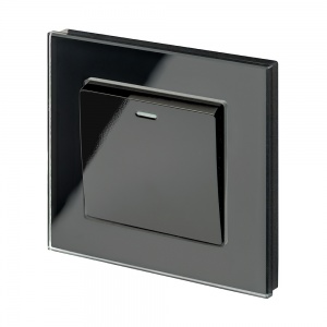 Crystal CT 1 Gang Rocker Light Switch Black - RetroTouch Designer Light ...